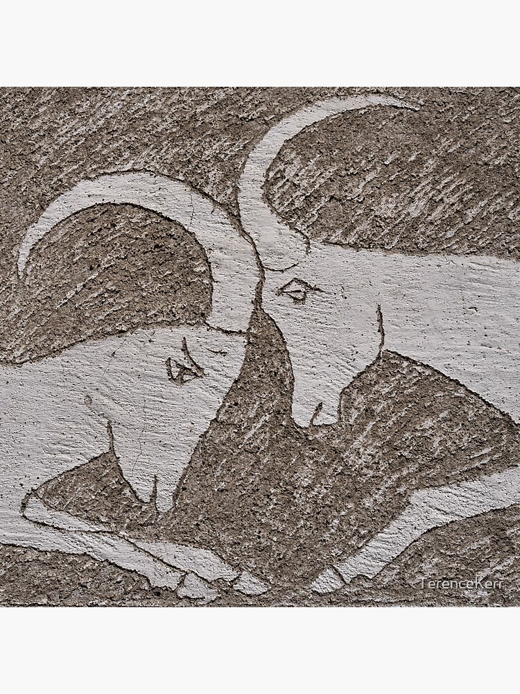 "Knocking heads together - buck mountain goats" Sticker for Sale by ...