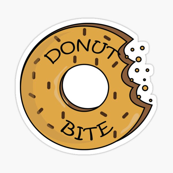 "Donut bite" Sticker for Sale by Donutlovers | Redbubble