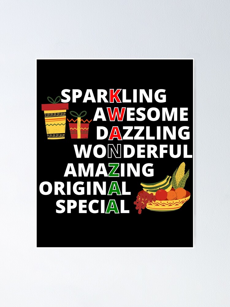 "Kwanzaa acrostic poem" Poster for Sale by FancifulDesign | Redbubble