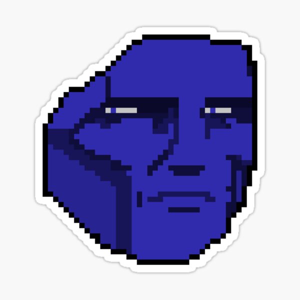"The Man With the Blue Face" Sticker for Sale by tierebishuman | Redbubble