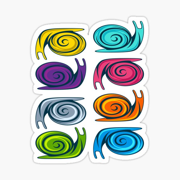 "Colorful snails snail shell" Sticker for Sale by mooon85 | Redbubble