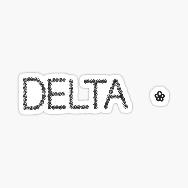 "delta flower letter" Sticker for Sale by freaksandgreeks | Redbubble