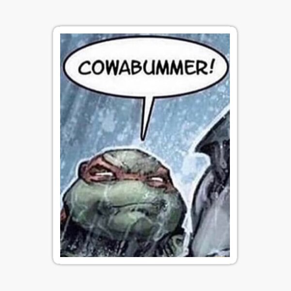 "Cowabummer TMNT" Sticker for Sale by Katrinaali | Redbubble