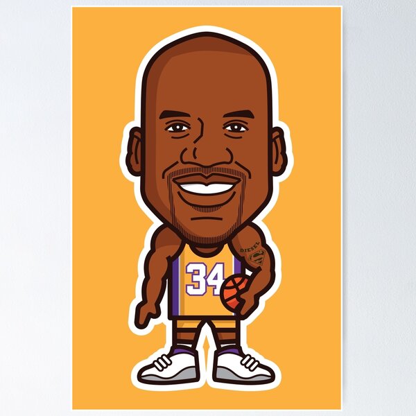 Poster for Sale avec l'œuvre « Shaq » de l'artiste TomMillerArt | Redbubble