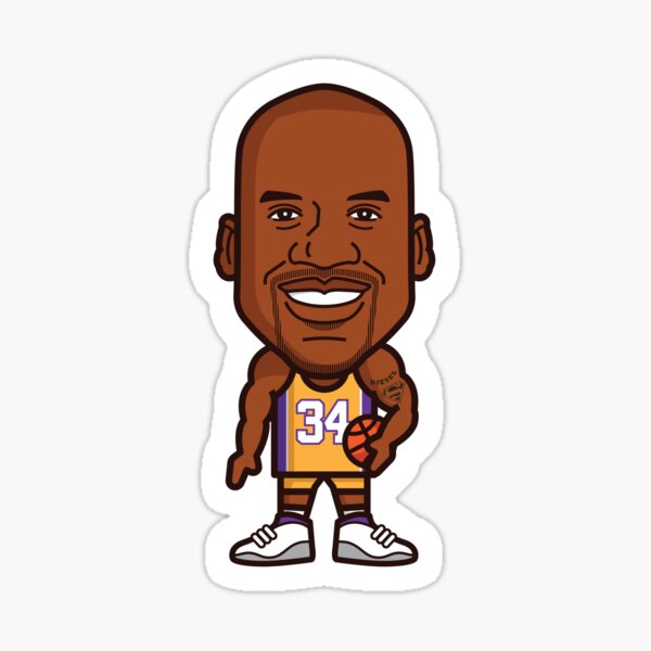 "Shaq" Sticker for Sale by TomMillerArt | Redbubble