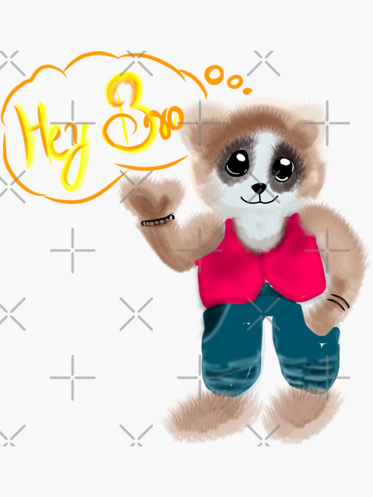 "Hey bro" Sticker for Sale by creativelittleo | Redbubble