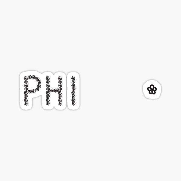 "phi flower letter" Sticker for Sale by freaksandgreeks | Redbubble