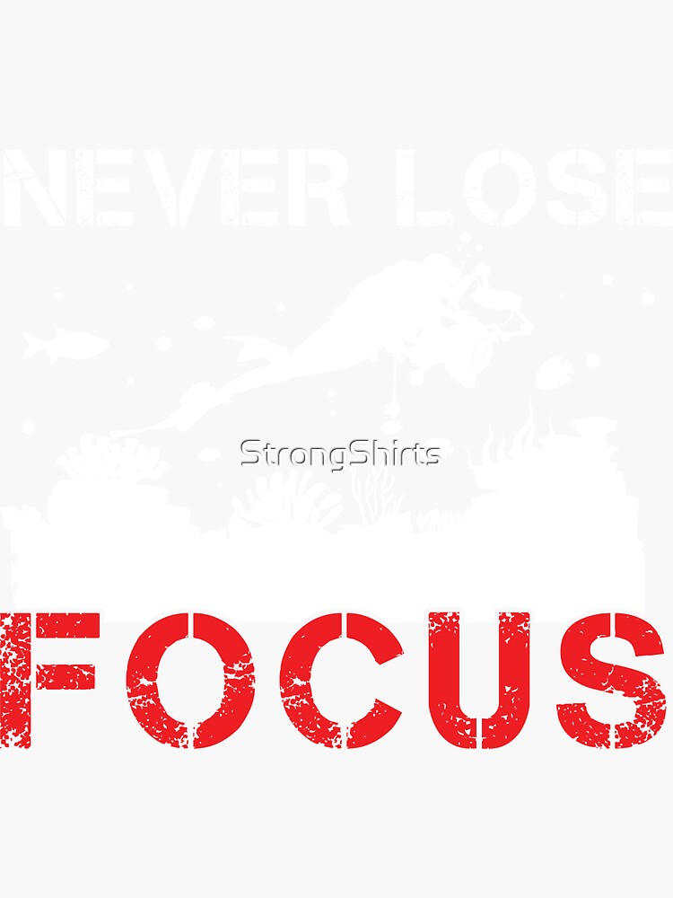 "Underwater Photographer Never Lose Focus Camera Diver" Sticker for ...