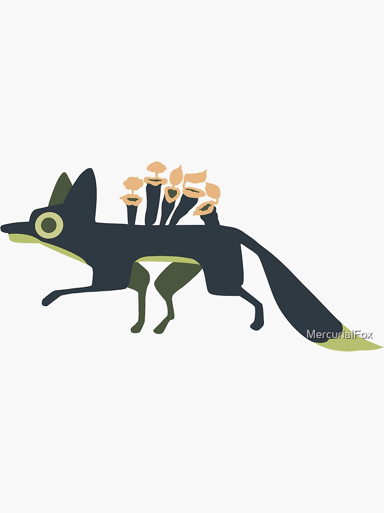 "Pitcher Fox" Sticker for Sale by MercurialFox | Redbubble