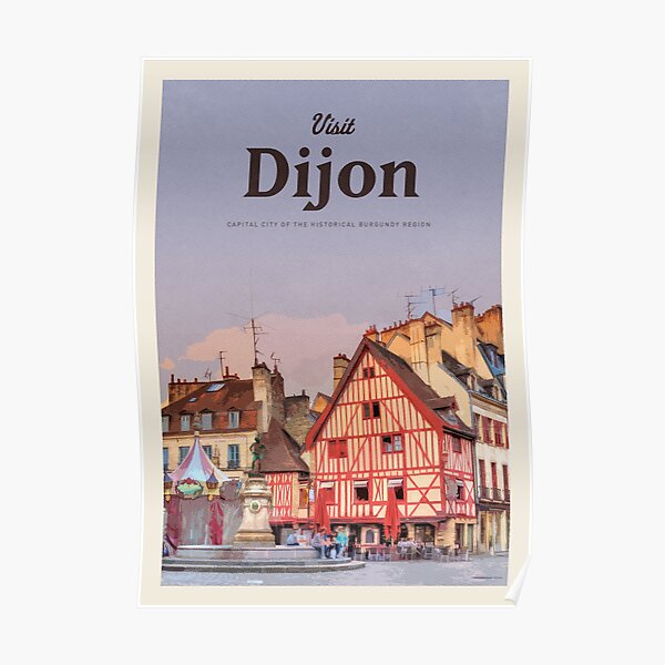 "Visit Dijon" Poster by CallumGardiner | Redbubble