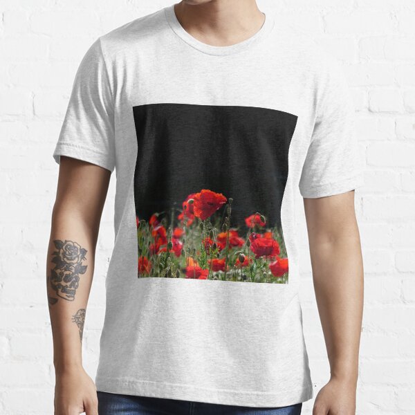 "Red Poppies in bright sunlight 002, Poppy" T-shirt for Sale by RaSch ...