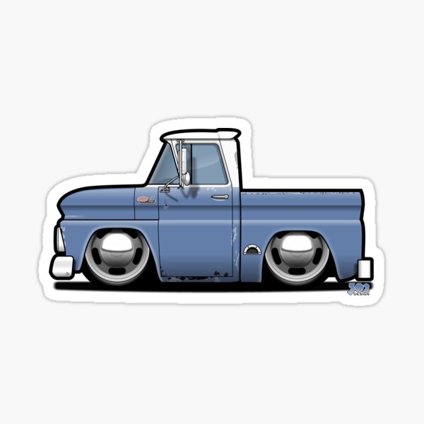 "1962 C10 Fleetside (blue)" Sticker for Sale by 302Design | Redbubble
