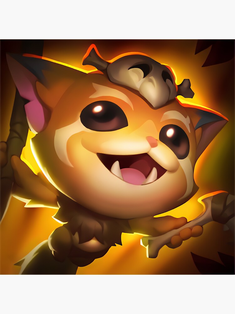 "LoL Gnar Champie Chibi" Sticker by ADEDIGATO | Redbubble
