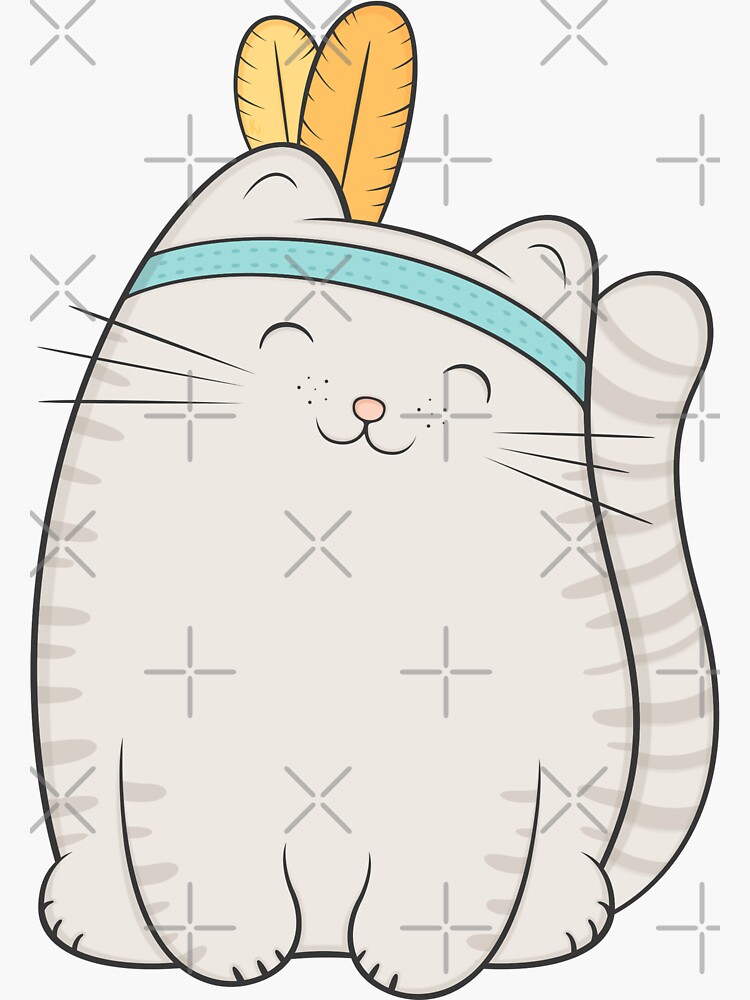 "fin, the cat" Sticker for Sale by kimvervuurt | Redbubble