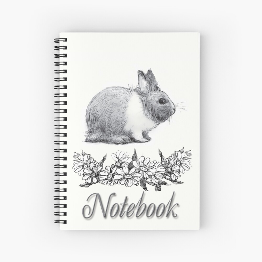 " Fluffy the rabbit. Pencil drawing." Spiral Notebook by SVZOLOTAREVA ...