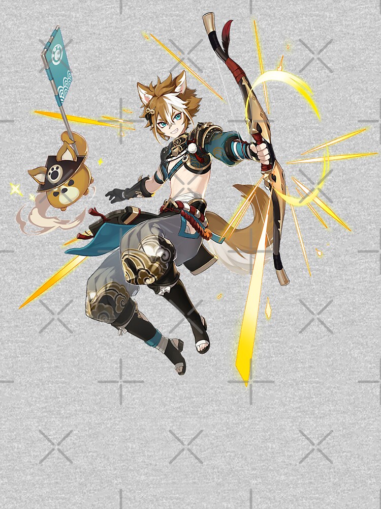 "Genshin Impact - Gorou Official Character Wish - Gacha Splash Art" T ...