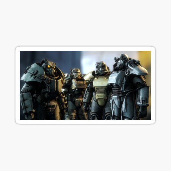 "Fallout Power Armour Types" Sticker for Sale by Vintage-Travler ...