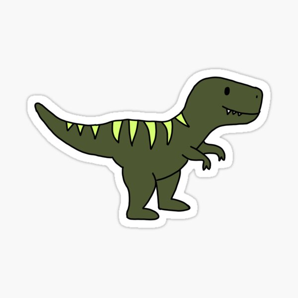 "Cute Green T-Rex " Sticker by juliasky2 | Redbubble