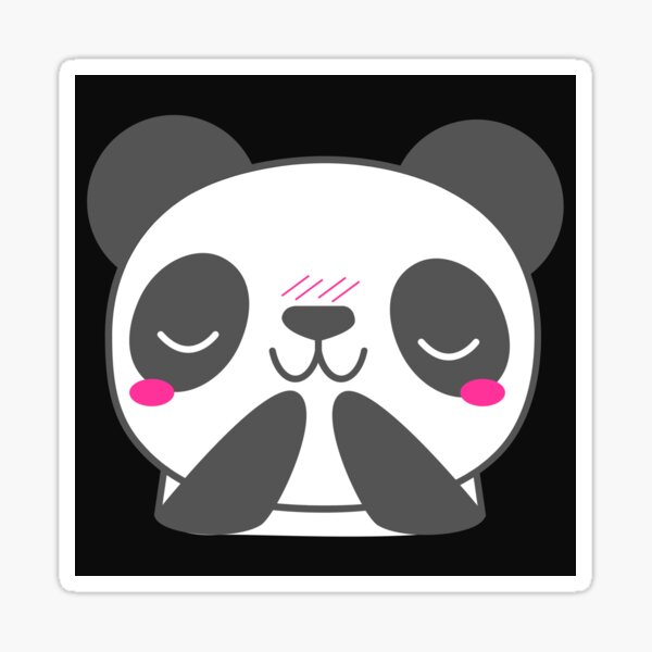 "Cute shy panda" Sticker for Sale by smaaadel95 | Redbubble