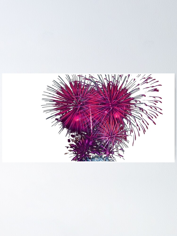 "Firework with pink sparkles " Poster for Sale by Tvadrovski | Redbubble