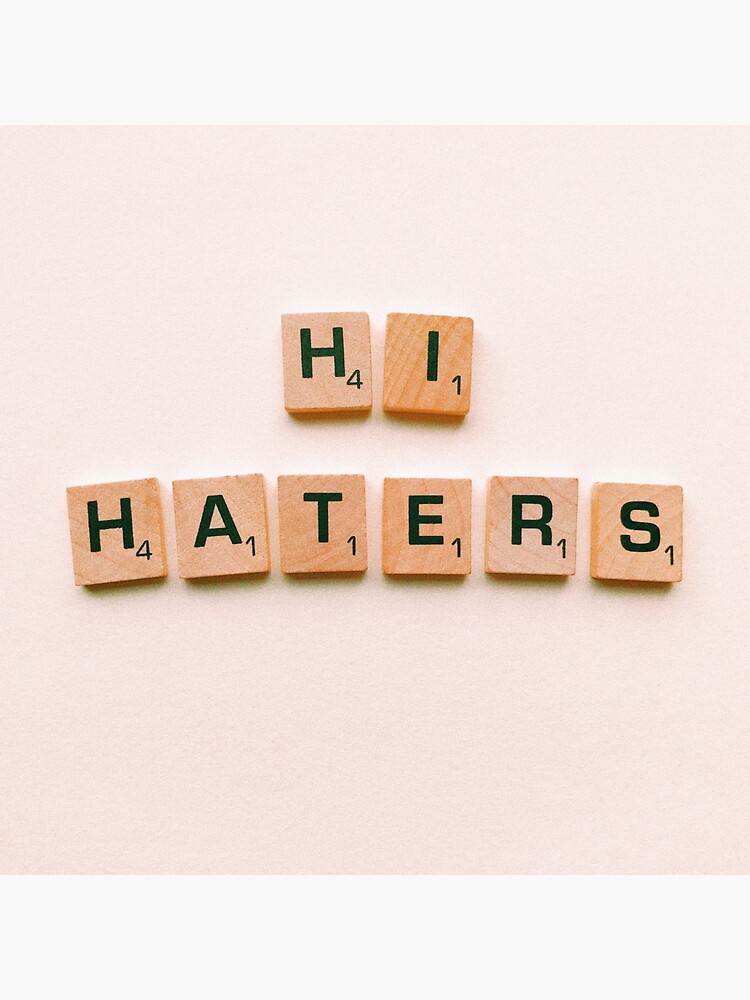 "Hi Haters" Sticker for Sale by S-Badawi | Redbubble