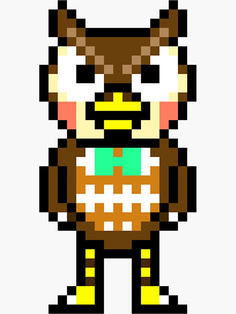 "8-bit Original Art Owl" Sticker by Robogamer | Redbubble