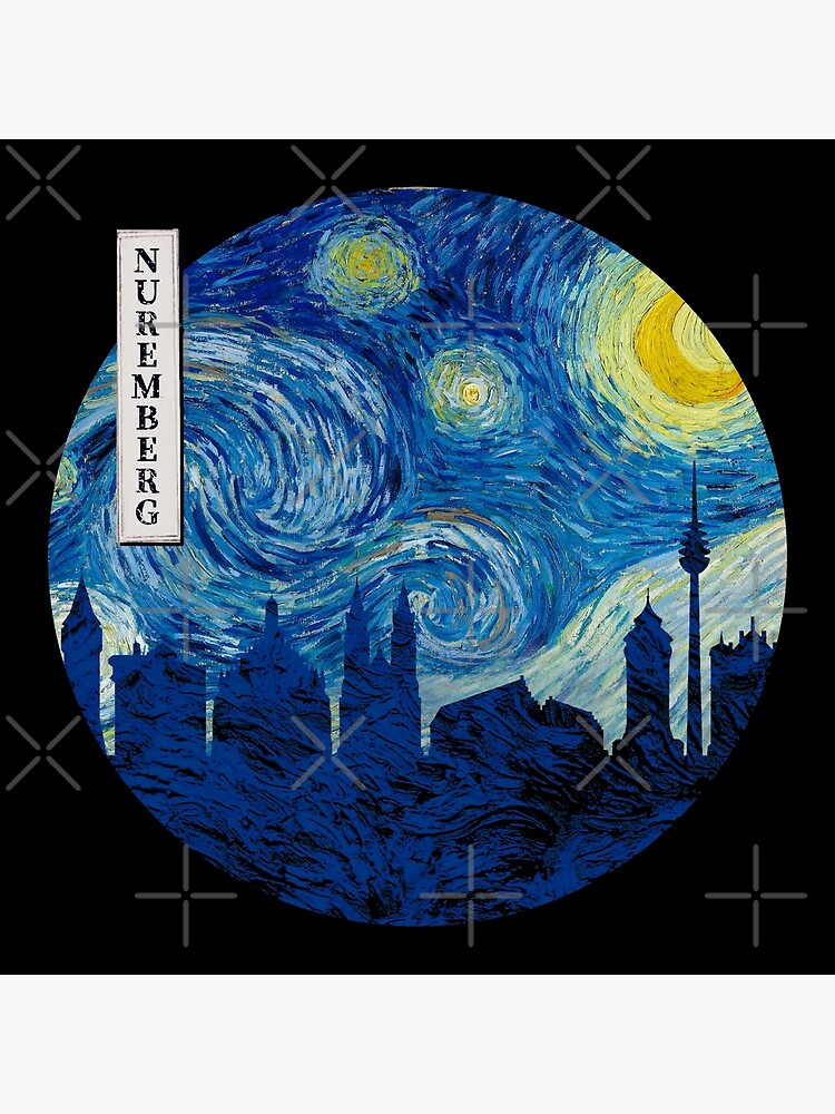 "Nuremberg Starry Night Van Gogh Circle" Poster for Sale by danielfgf ...