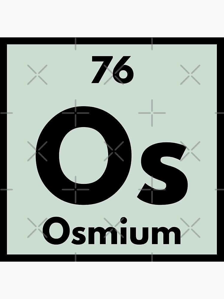 "Periodic Table element number 76 Os Osmium" Poster by PeriodicBliss ...