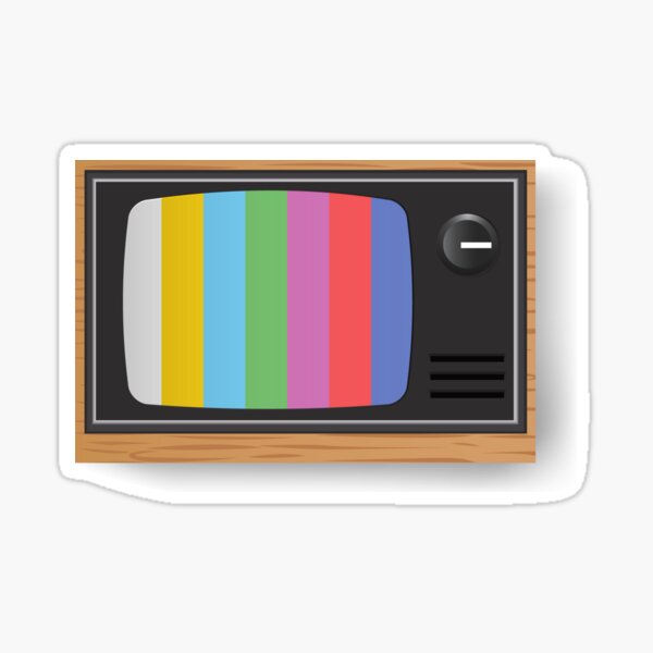 "Retro television tv entertainment media icon" Sticker for Sale by ...