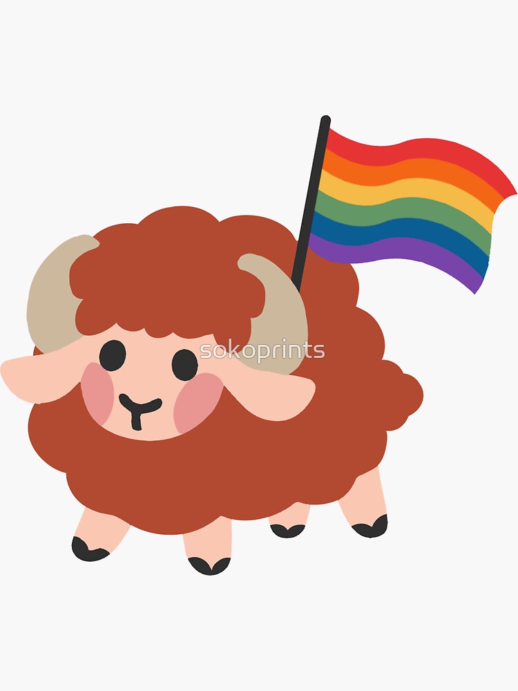 "pride sheep" Sticker for Sale by sokoprints | Redbubble