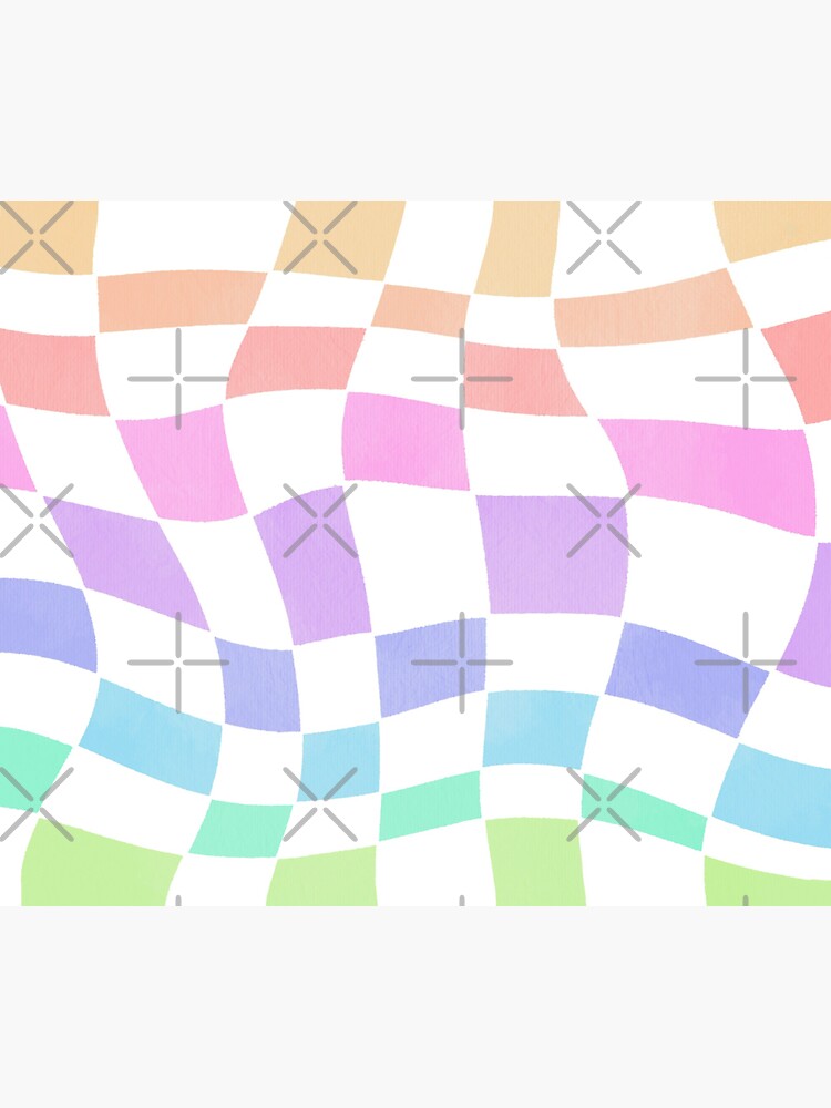 "Rainbow Check" Sticker for Sale by ManeeArtstudio | Redbubble