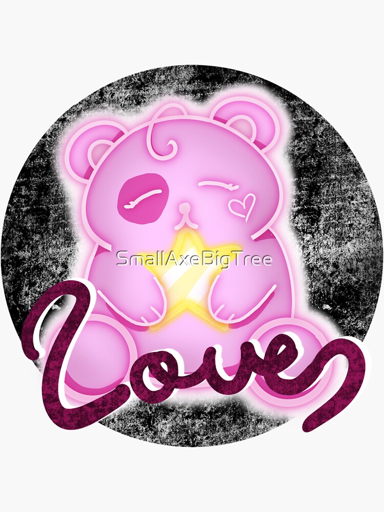 "Cute Pink Bear" Sticker for Sale by SmallAxeBigTree | Redbubble