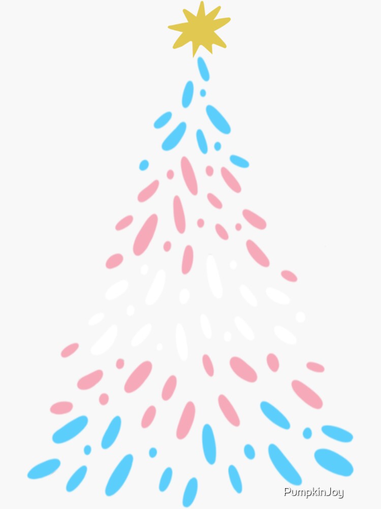 "Trans Christmas tree" Sticker for Sale by PumpkinJoy | Redbubble