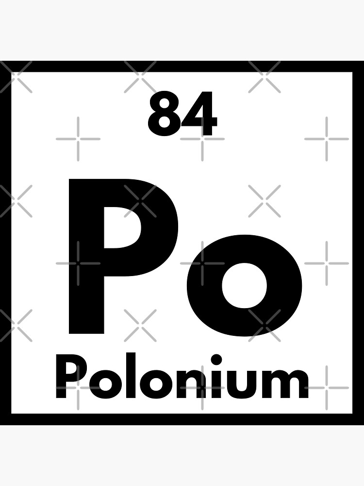 "Periodic Table element number 84 Po Polonium" Sticker for Sale by ...