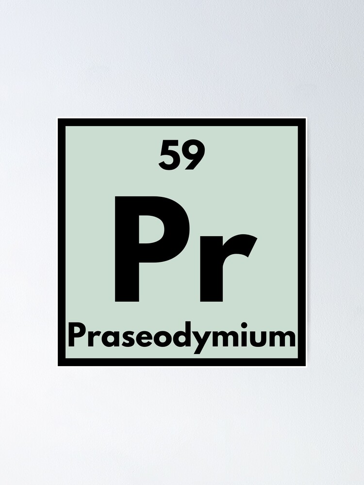 Póster «Elemento número 59 de la tabla periódica Pr praseodimio» de ...