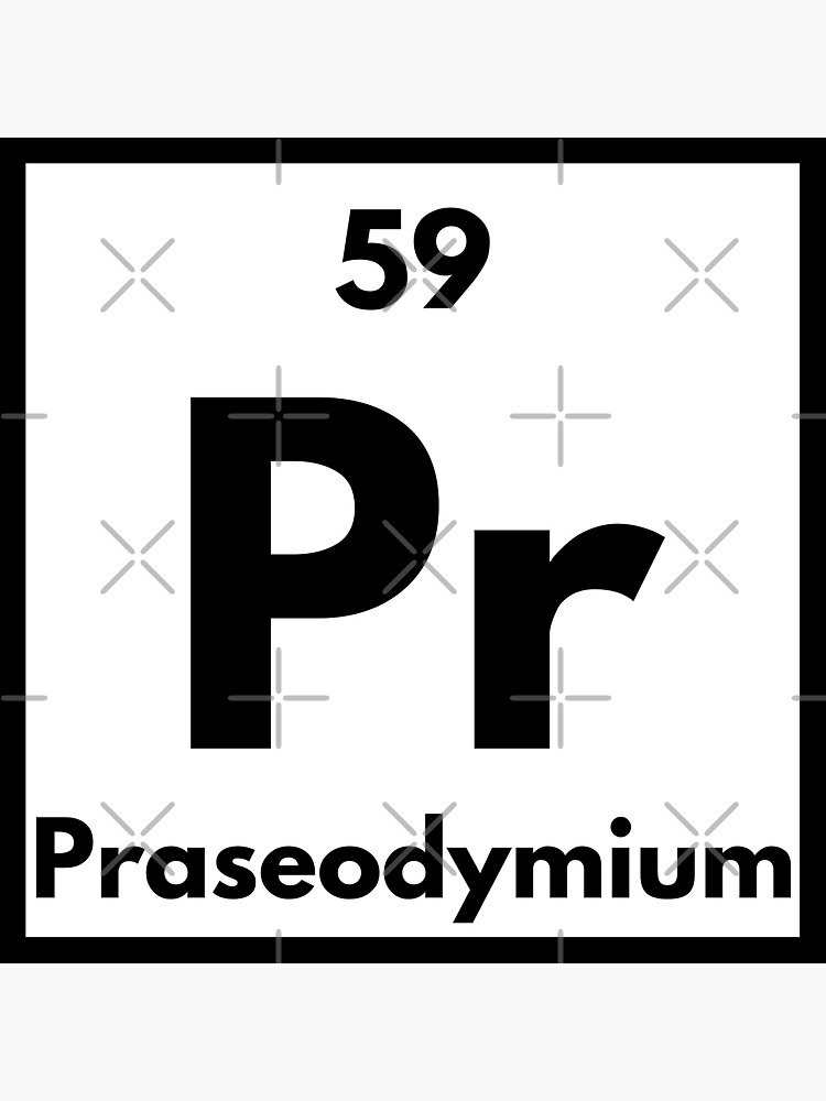 "Periodic Table element number 59 Pr Praseodymium" Sticker for Sale by ...