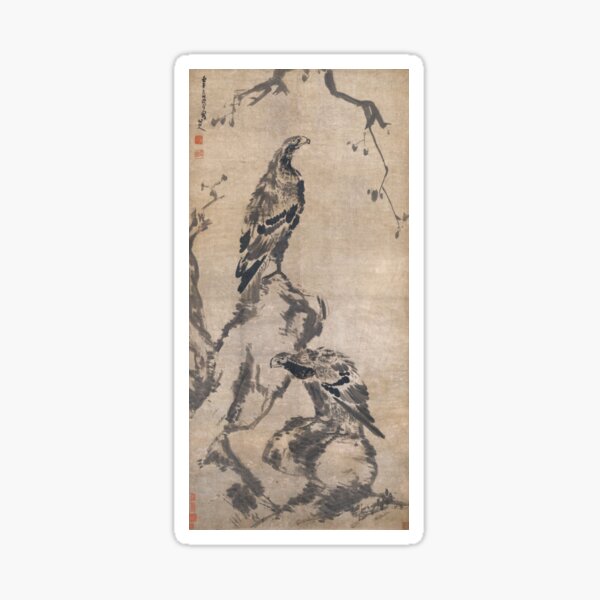 "Two Eagles - Chinese Painting" Sticker for Sale by xm-h | Redbubble