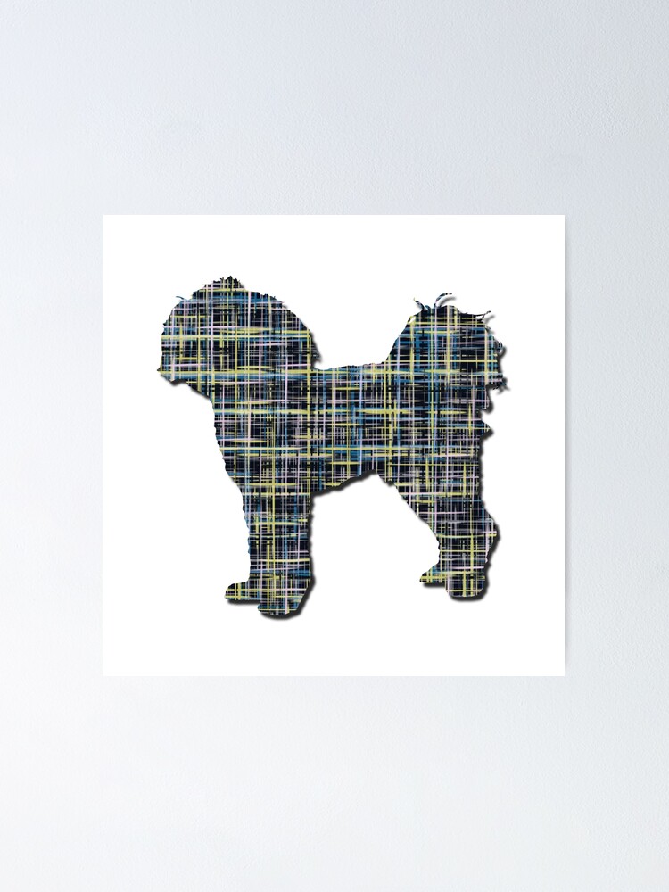 Póster «Amo mi silueta de perro Cavapoo Grid» de AMSonArt | Redbubble