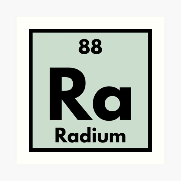 Lámina artística «Número de elemento de la tabla periódica 88 Ra Radium ...