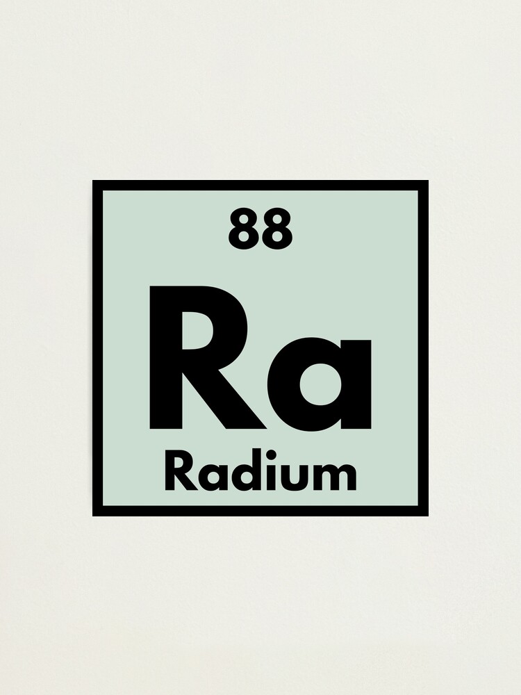 Lámina fotográfica «Número de elemento de la tabla periódica 88 Ra ...