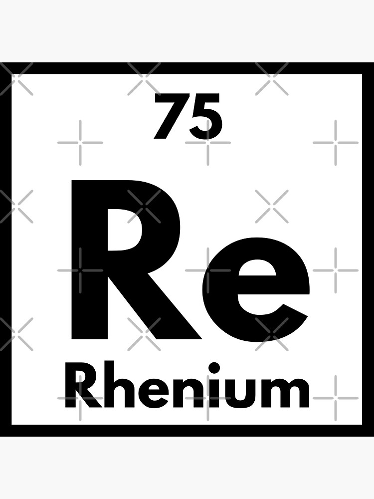Pegatina «Número de elemento de la tabla periódica 75 Re Renio» de ...