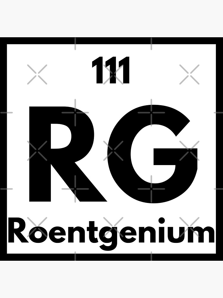 Pegatina «Número de elemento de la tabla periódica 111 RG Roentgenium ...