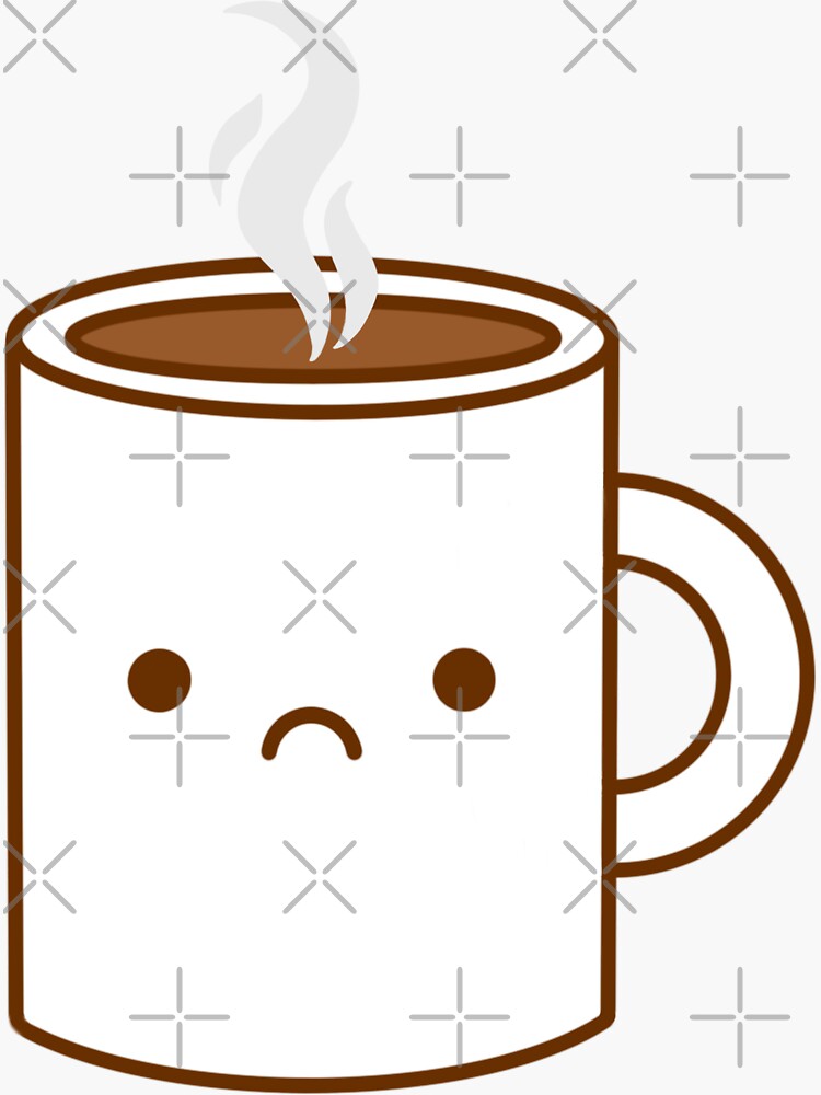 "Sad Coffee" Sticker by Brew-Coffee | Redbubble