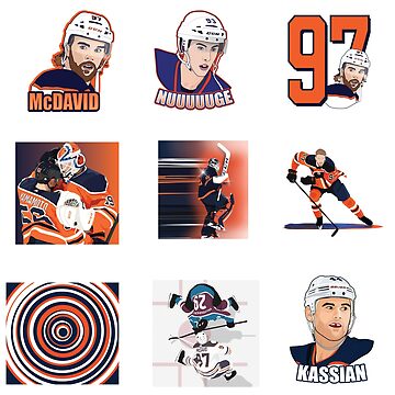 "Edmonton Oilers Sticker Pack" Sticker for Sale by carlstad | Redbubble