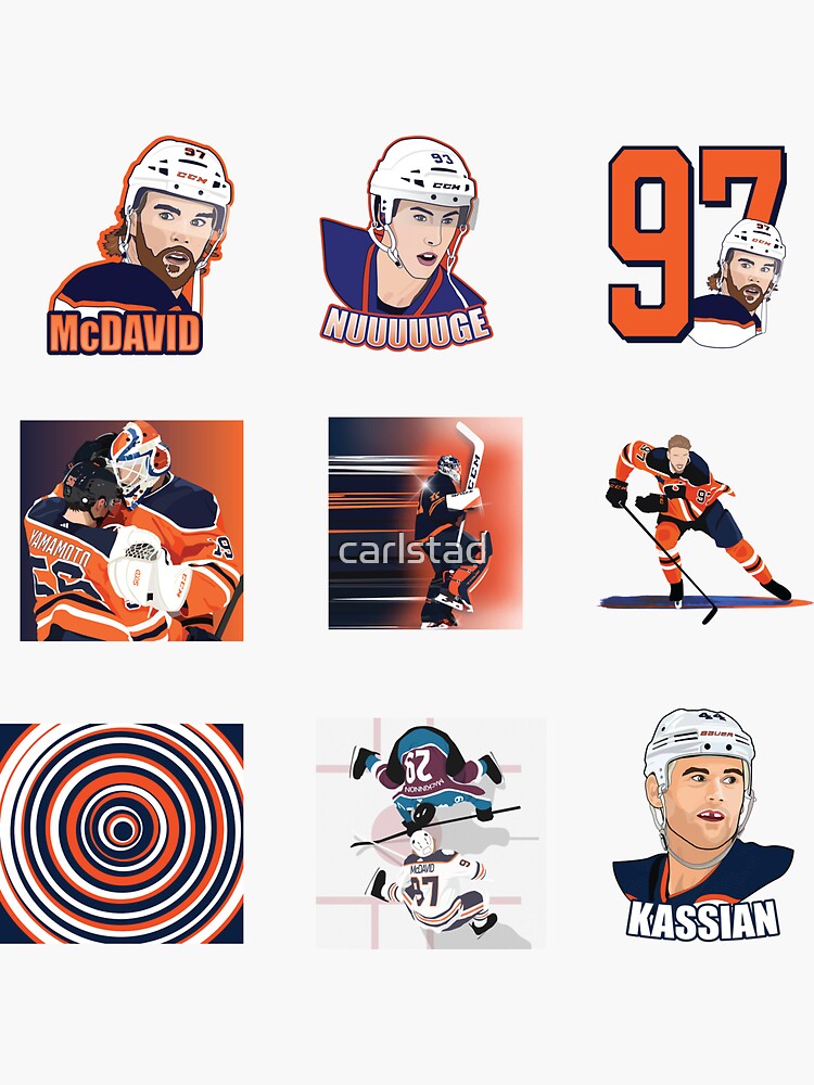 "Edmonton Oilers Sticker Pack" Sticker for Sale by carlstad | Redbubble