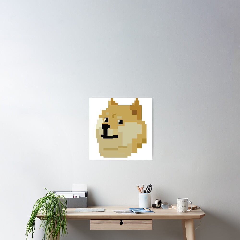 Poster « Pixel Doge », par TPdesigns | Redbubble