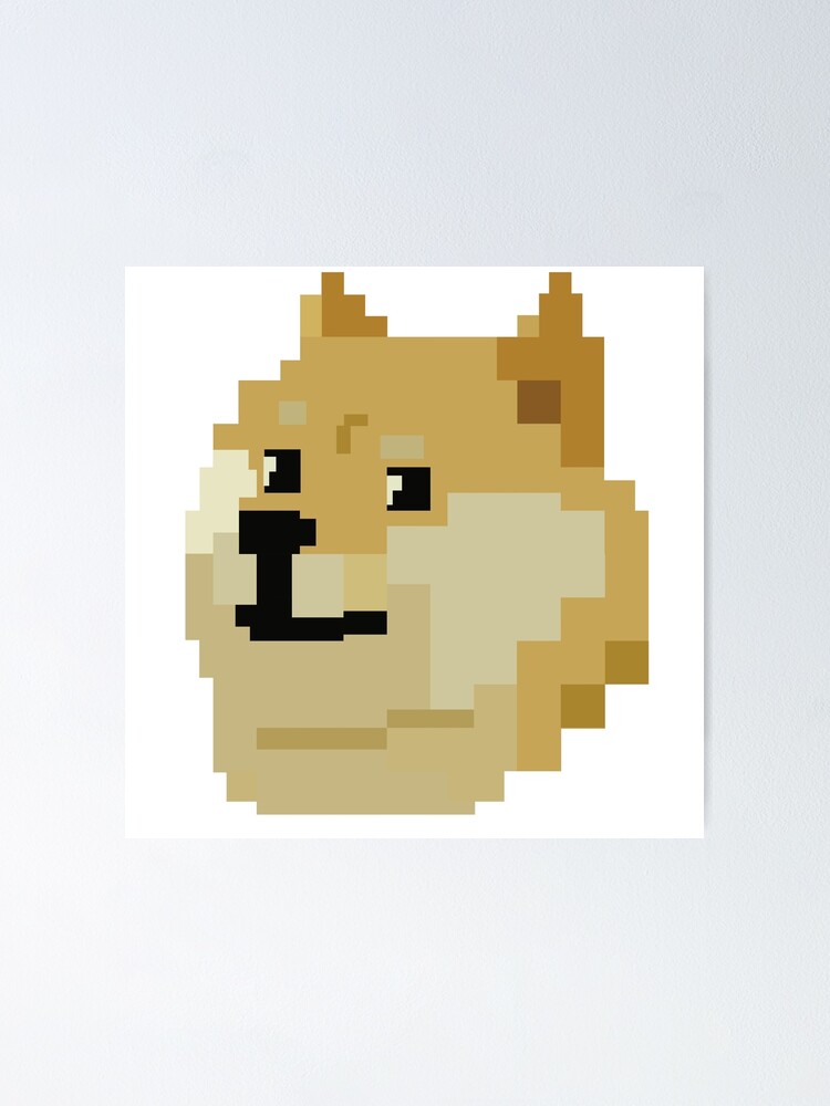 Poster « Pixel Doge », par TPdesigns | Redbubble