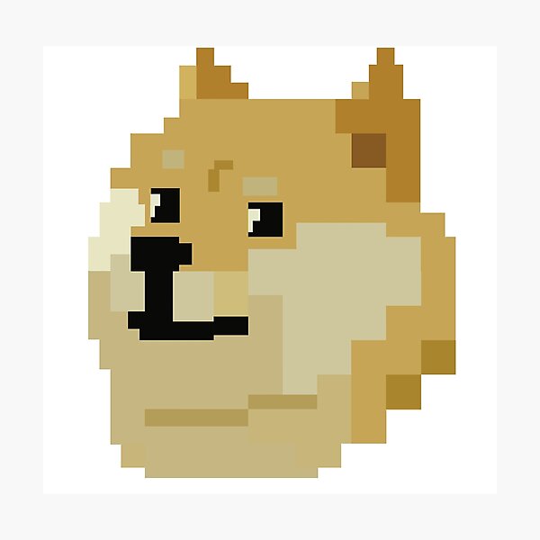 "Pixel Doge" Photographic Print by TPdesigns | Redbubble