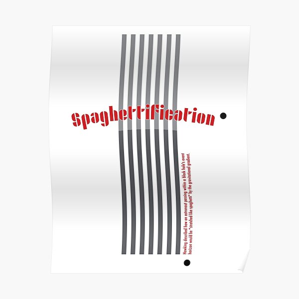 "Spaghettification - Stephen Hawking" Poster for Sale by NeatStudios2 ...
