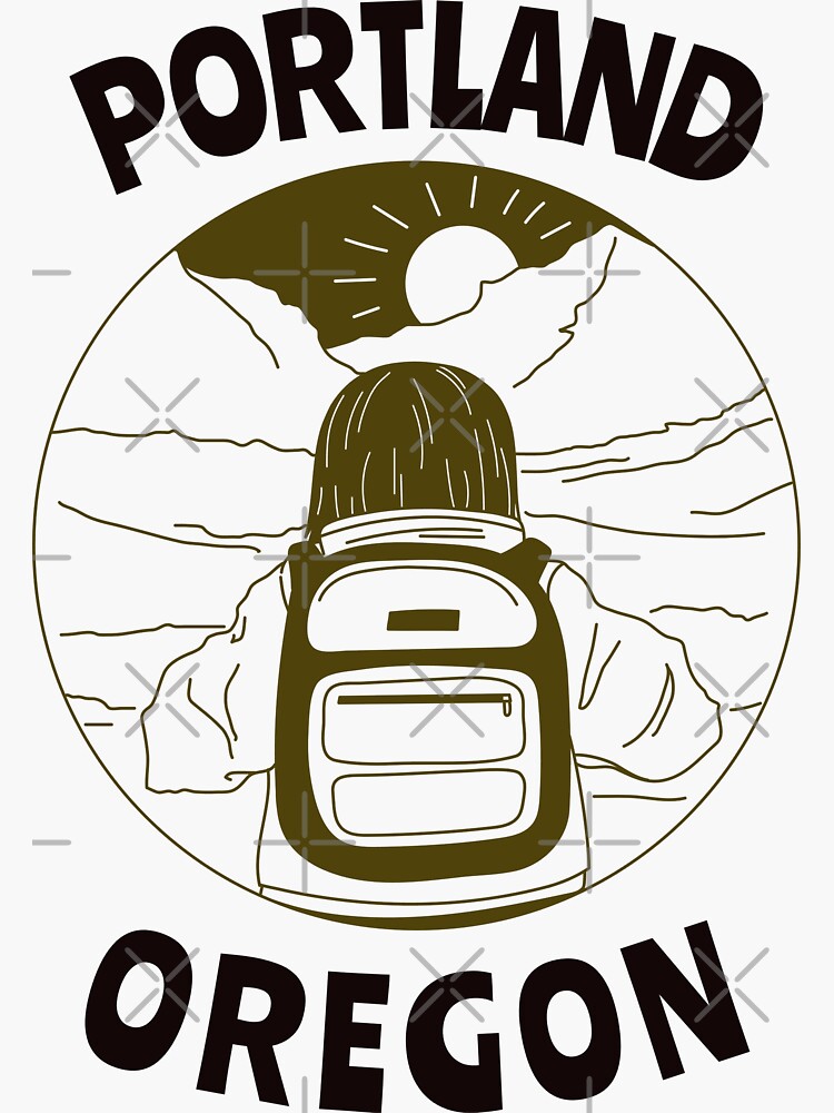 "Portland Oregon "Hiking" TShirt/Sticker HomeTown 503" Sticker by ...